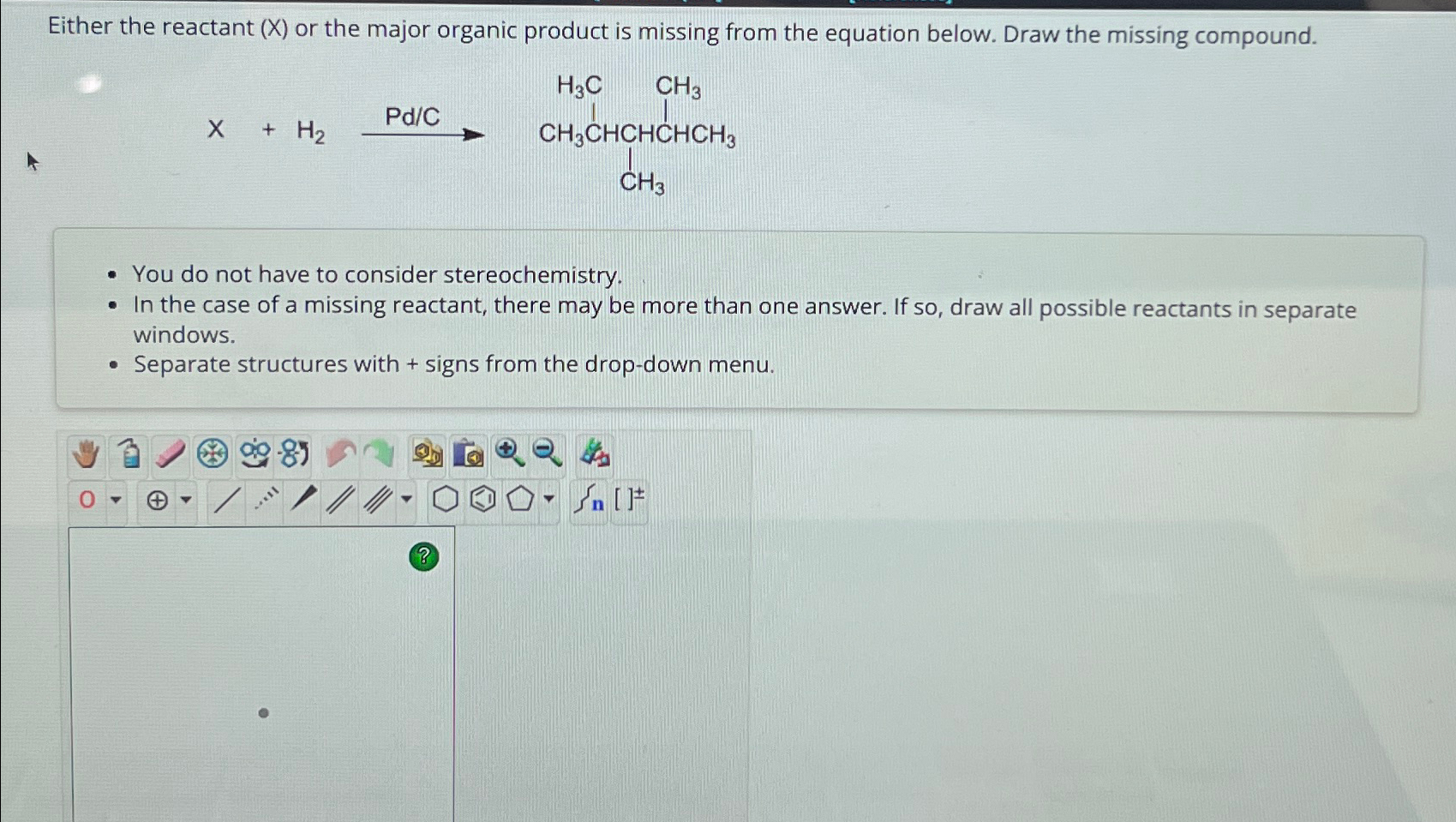 Solved Either the reactant (x) ﻿or the major organic product | Chegg.com