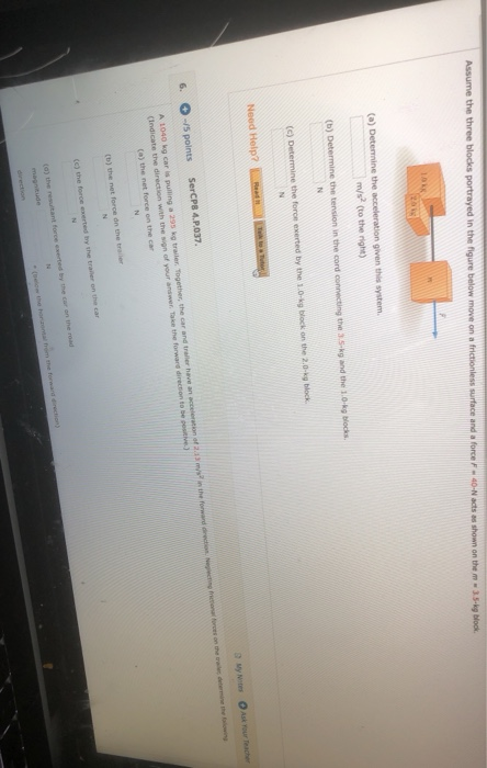 Solved Assume the three blocks portrayed in the figure below | Chegg.com