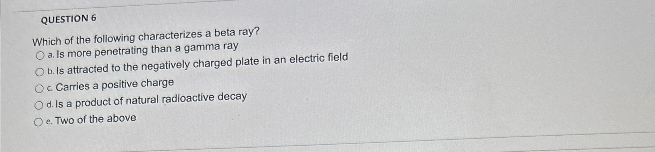 Solved QUESTION 6Which of the following characterizes a beta | Chegg.com
