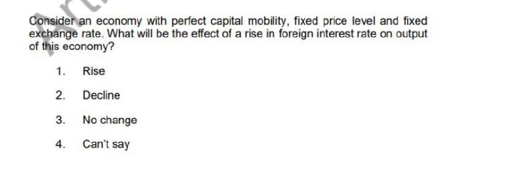 Solved Consider an economy with perfect capital mobility, | Chegg.com