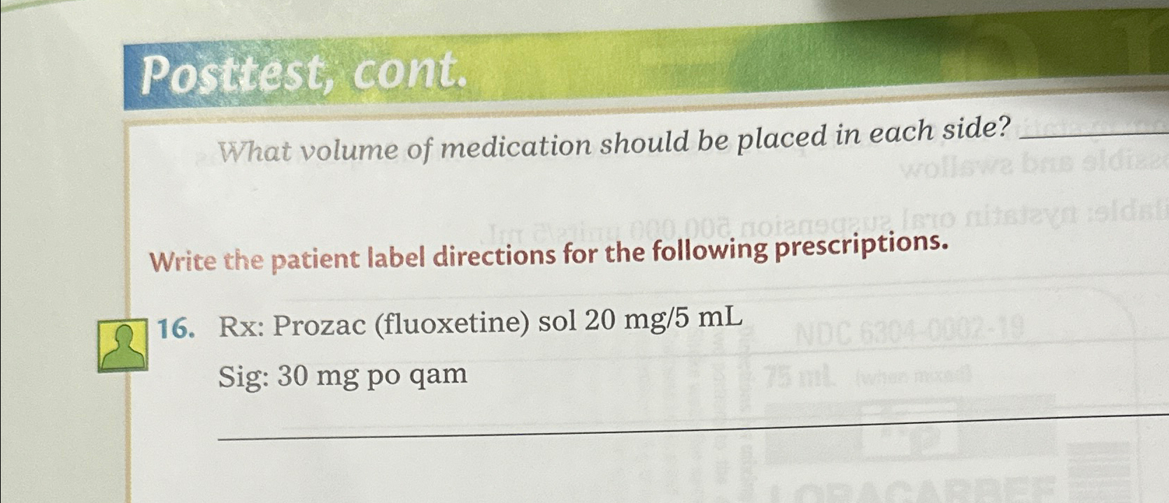 Solved Postrest cont.What volume of medication should be | Chegg.com