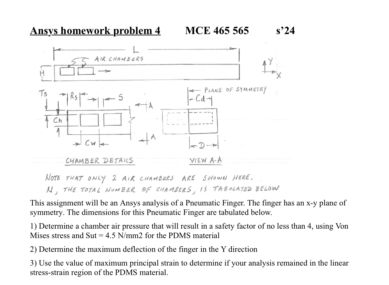 Solved Ansys homework problem 4MCE 465565s24 ﻿NOTE THAT ONLY | Chegg.com