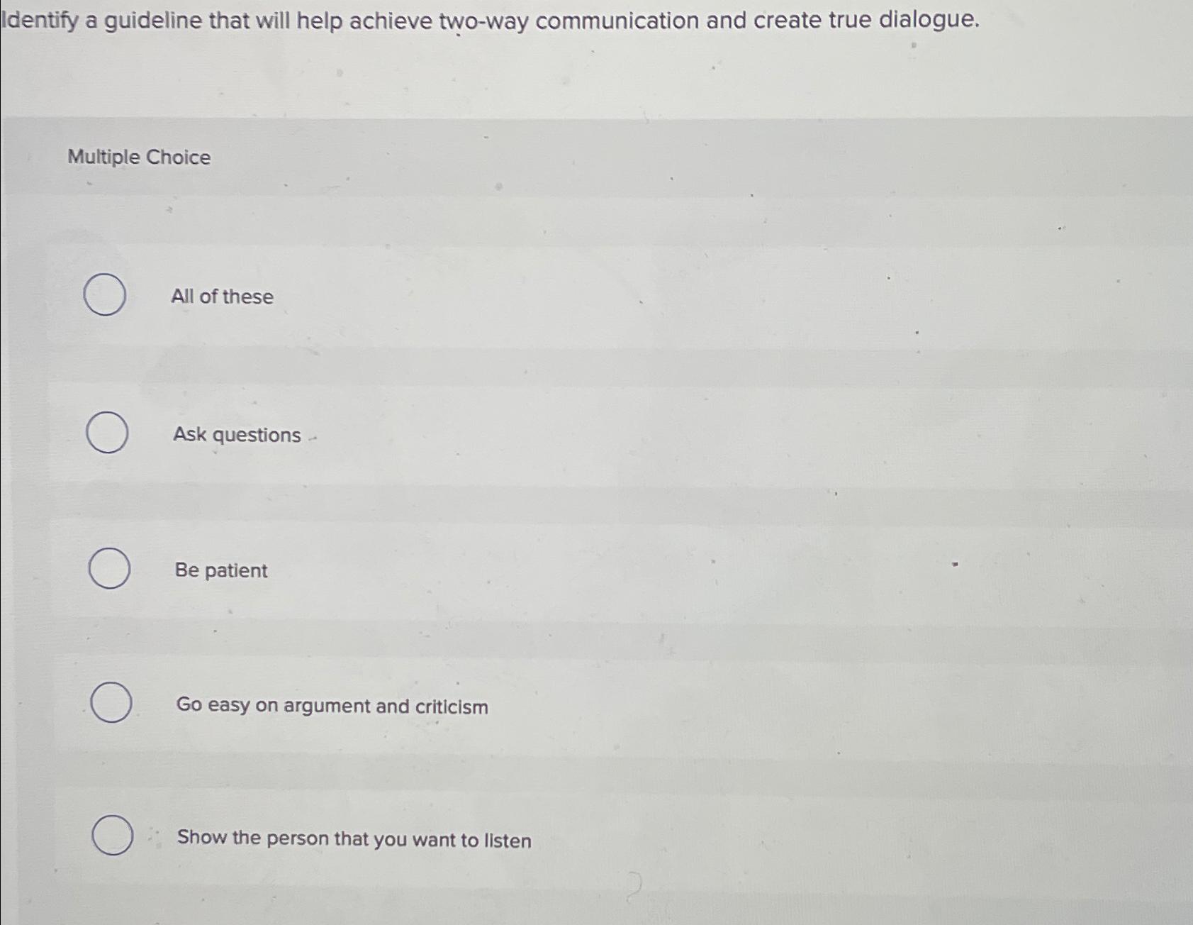 Solved Identify a guideline that will help achieve two-way | Chegg.com