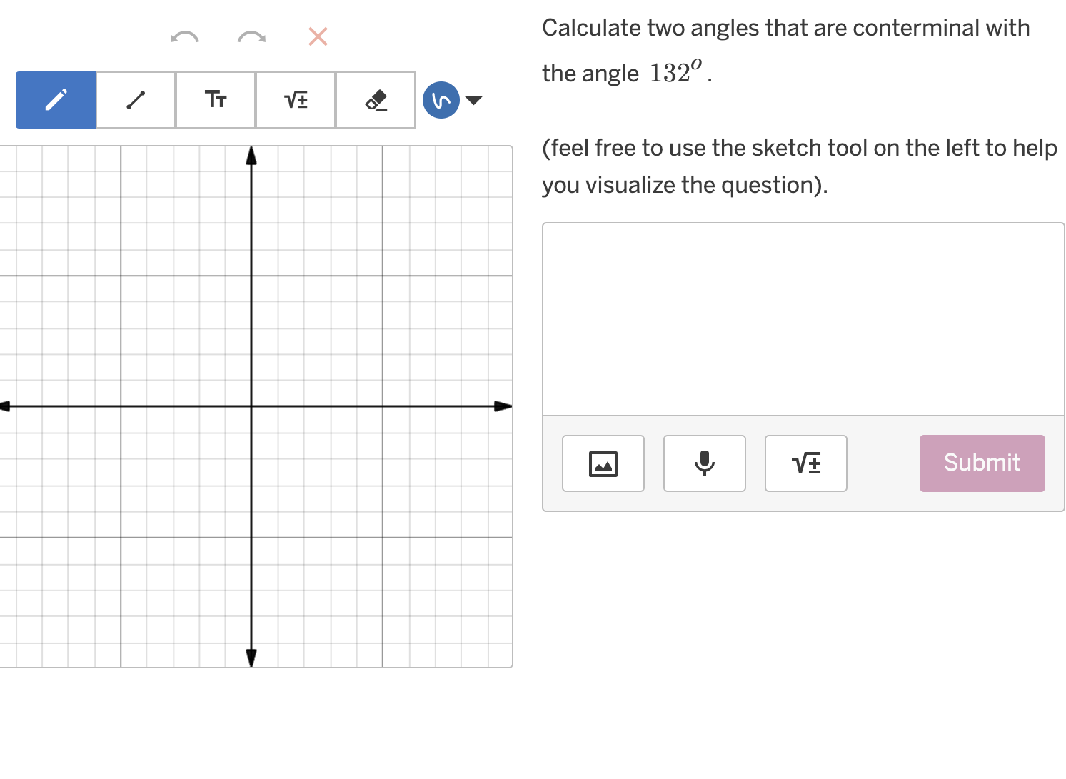 Solved Calculate two angles that are conterminal withthe | Chegg.com