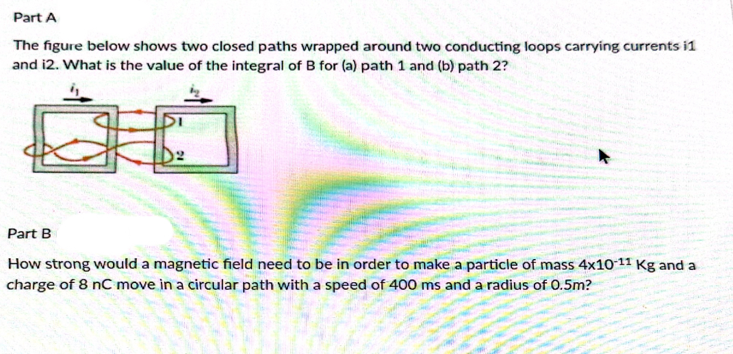 Solved Part AThe figure below shows two closed paths wrapped | Chegg.com