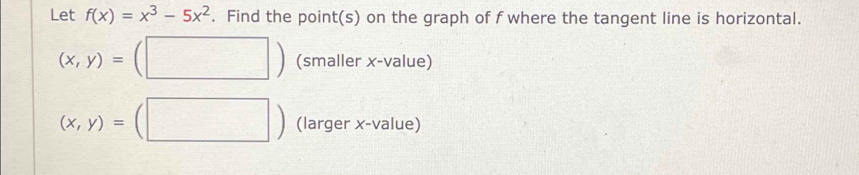 Solved Let f(x)=x3-5x2. ﻿Find the point(s) ﻿on the graph of | Chegg.com