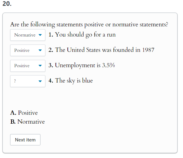 Solved Are the following statements positive or normative | Chegg.com