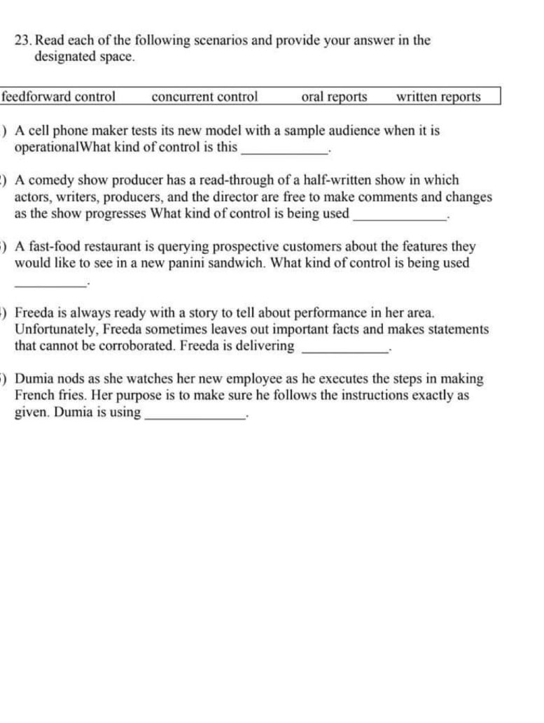 Solved Read each of the following scenarios and provide your | Chegg.com