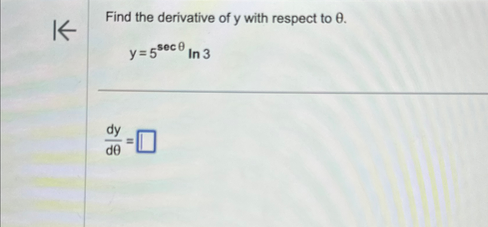 Solved Find the derivative of y ﻿with respect to | Chegg.com