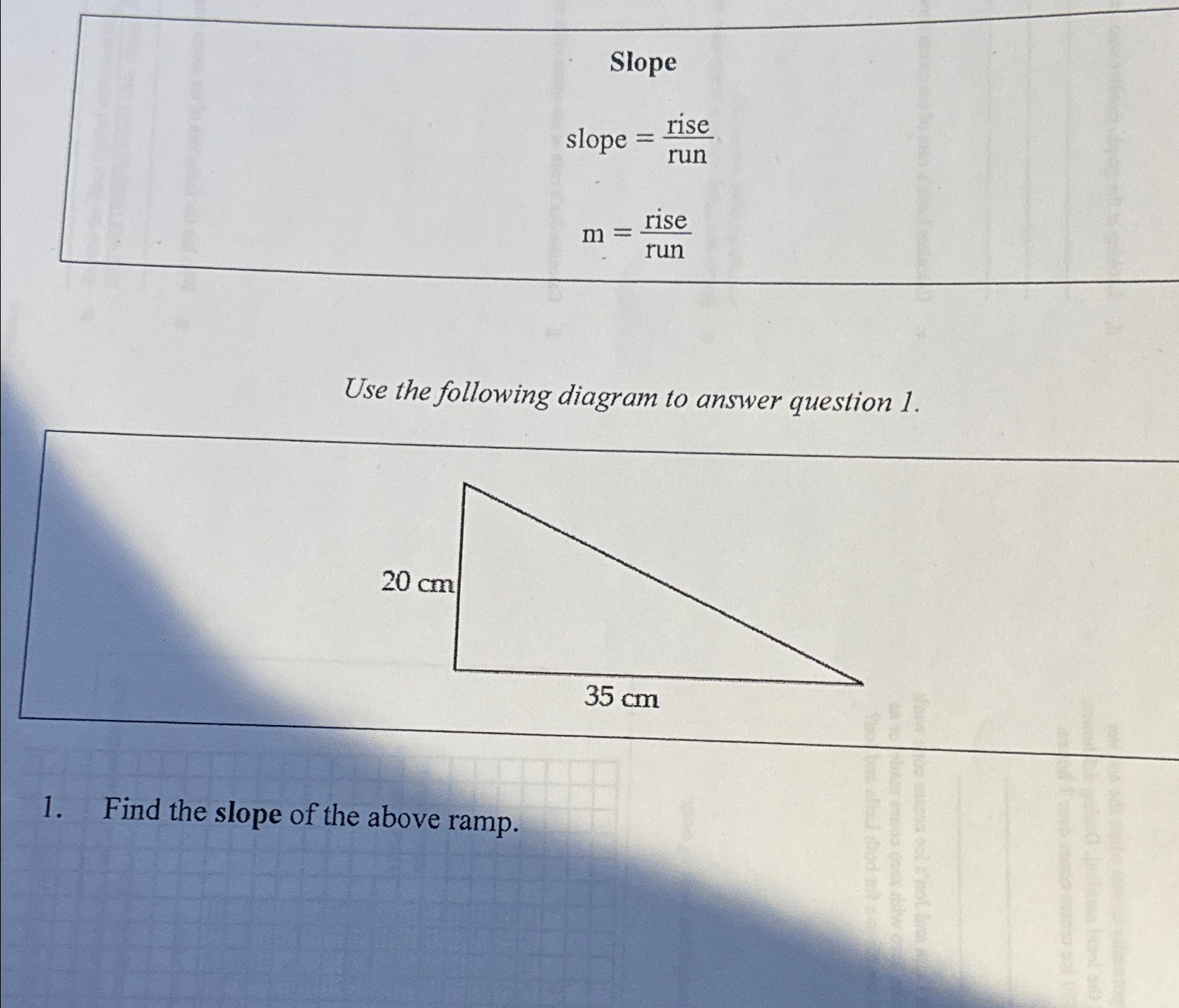 Solved Slope ﻿slope = rise run m= rise run Use the | Chegg.com