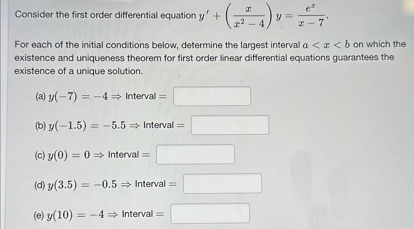 Solved Consider the first order differential equation | Chegg.com