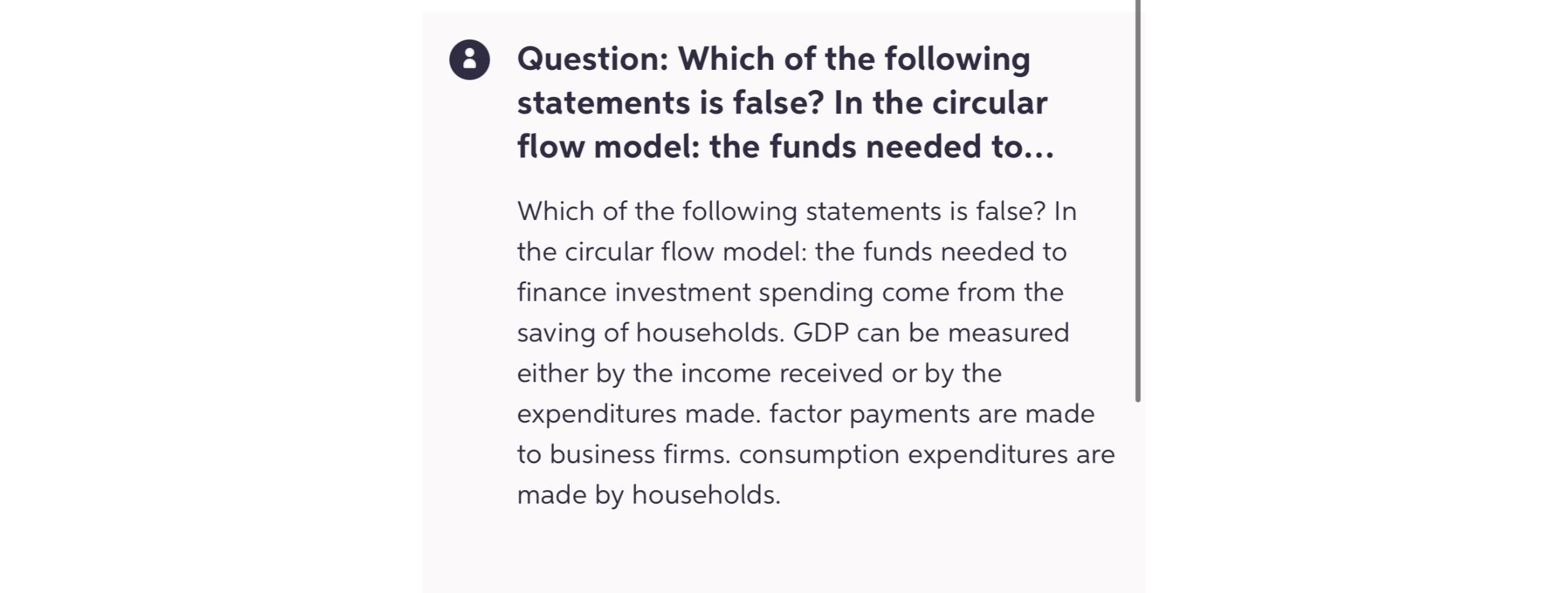 Solved 8 ﻿Question: Which of the following statements is | Chegg.com