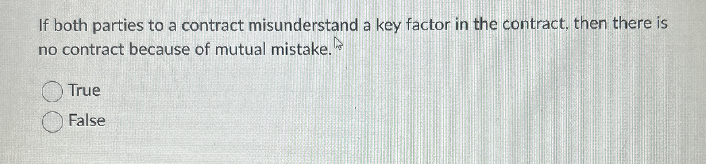 Solved If both parties to a contract misunderstand a key | Chegg.com