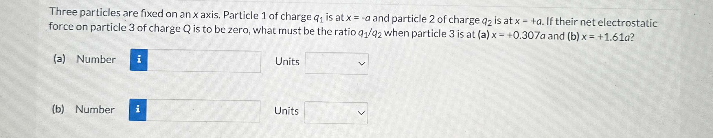 Solved Three particles are fixed on an x ﻿axis. Particle 1 | Chegg.com
