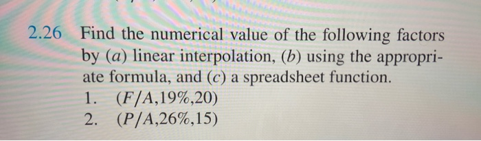 Solved 2.26 Find the numerical value of the following | Chegg.com
