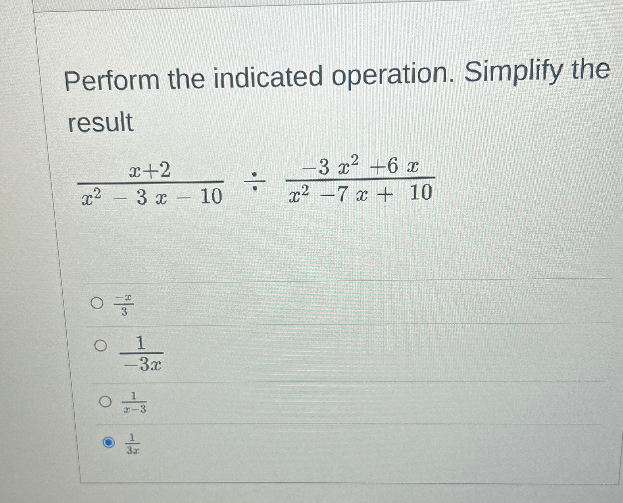 Solved Perform the indicated operation. Simplify the | Chegg.com