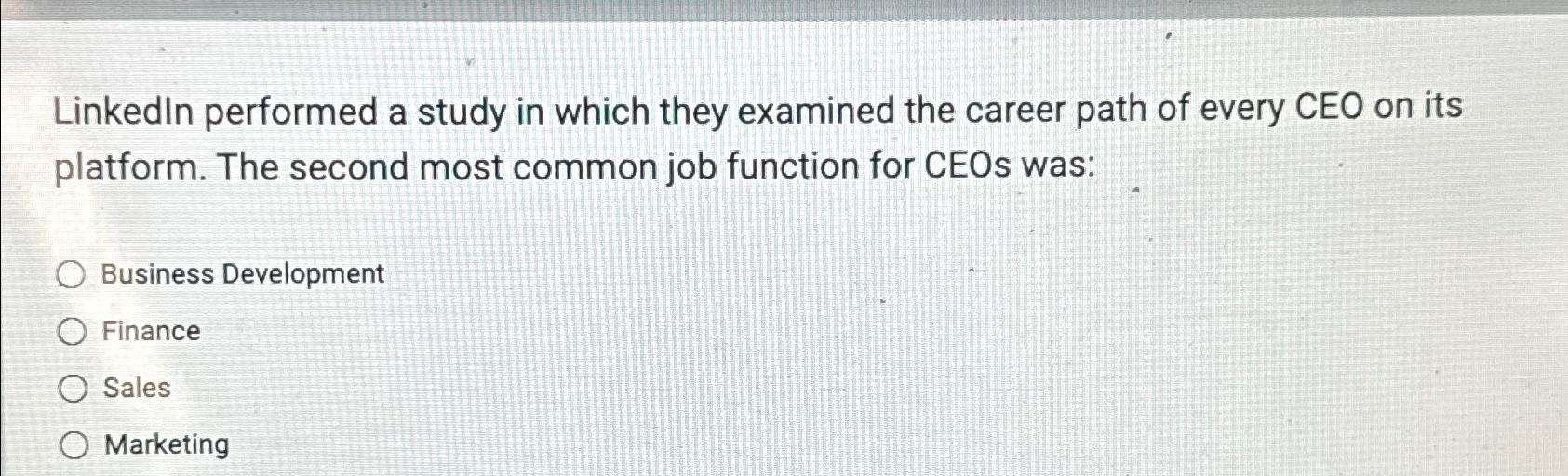 Solved Linkedln performed a study in which they examined the | Chegg.com