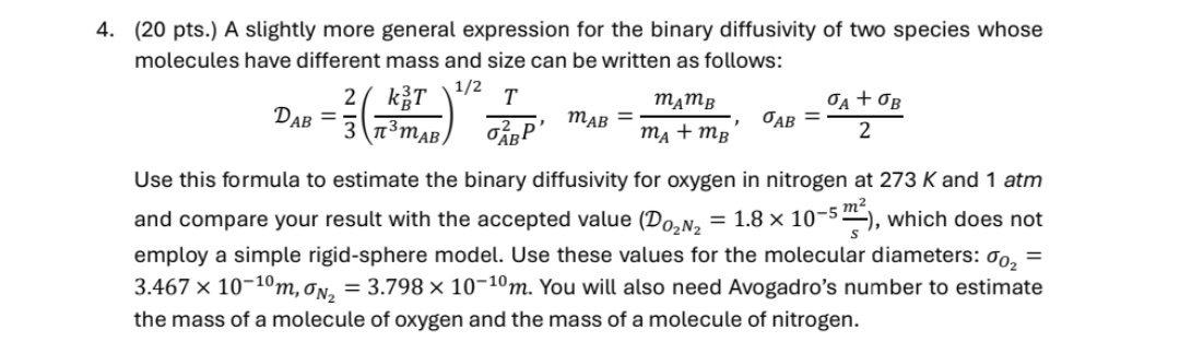 Solved (20 ﻿pts.) ﻿A slightly more general expression for | Chegg.com
