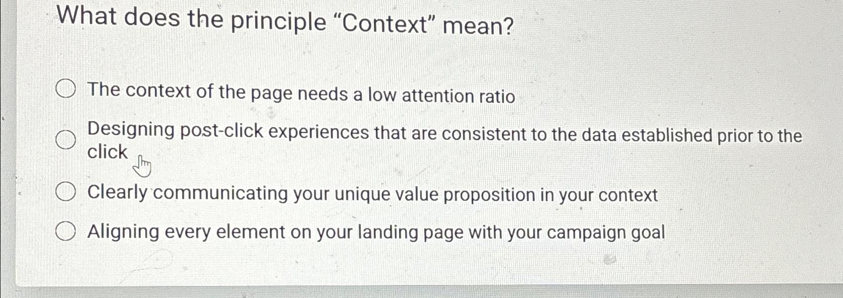 Solved What does the principle "Context" mean?The context of | Chegg.com