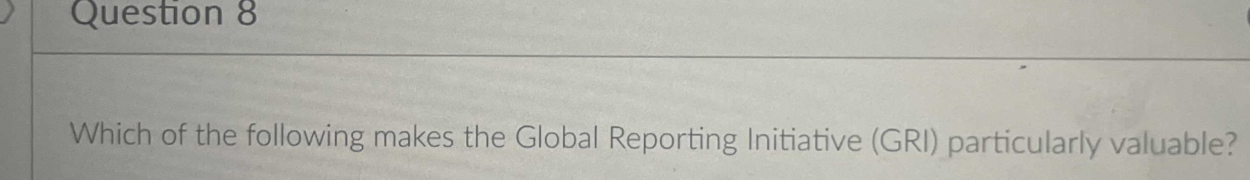 Solved Question 8Which of the following makes the Global | Chegg.com
