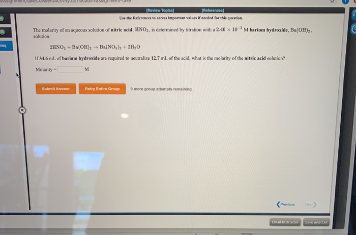 Solved [Review Toples References) Use the References to | Chegg.com