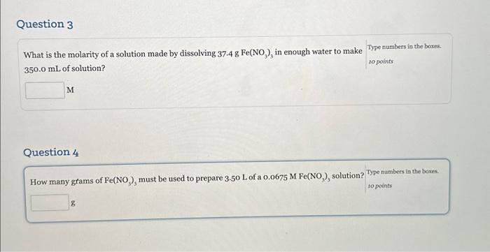 Solved What is the molarity of a solution made by dissolving | Chegg.com