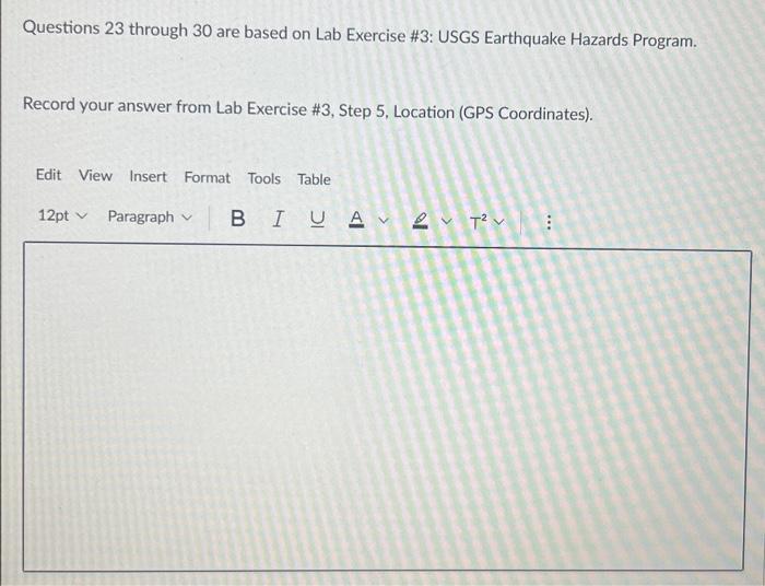 Questions 23 through 30 are based on Lab Exercise | Chegg.com