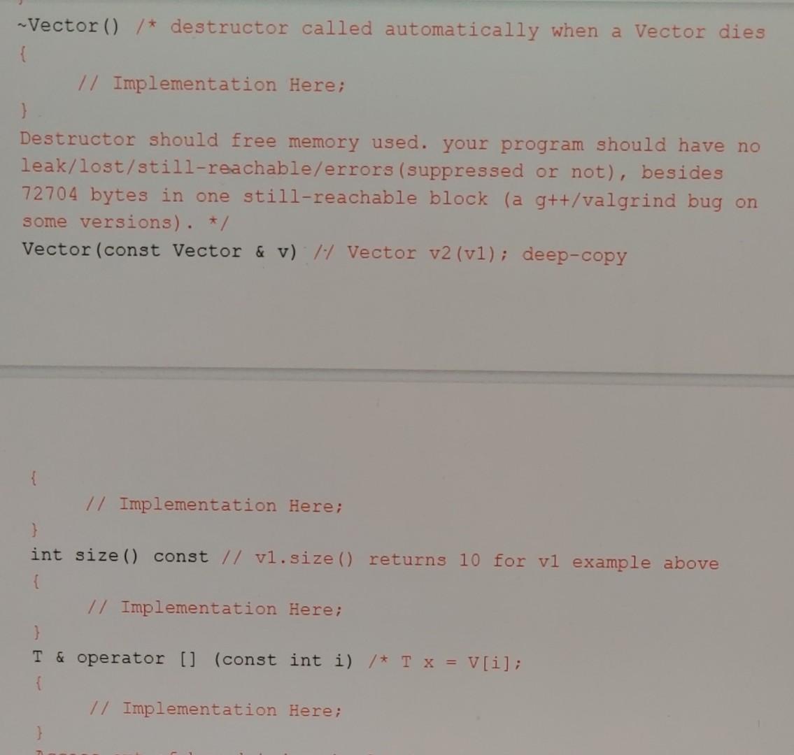 Solved #ifndef VECTOR_H #define VECTOR_H #include using | Chegg.com