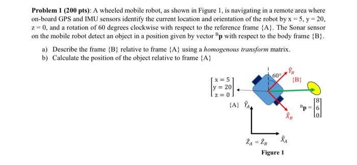 Solved Problem 1 (200 pts): A wheeled mobile robot, as shown | Chegg.com