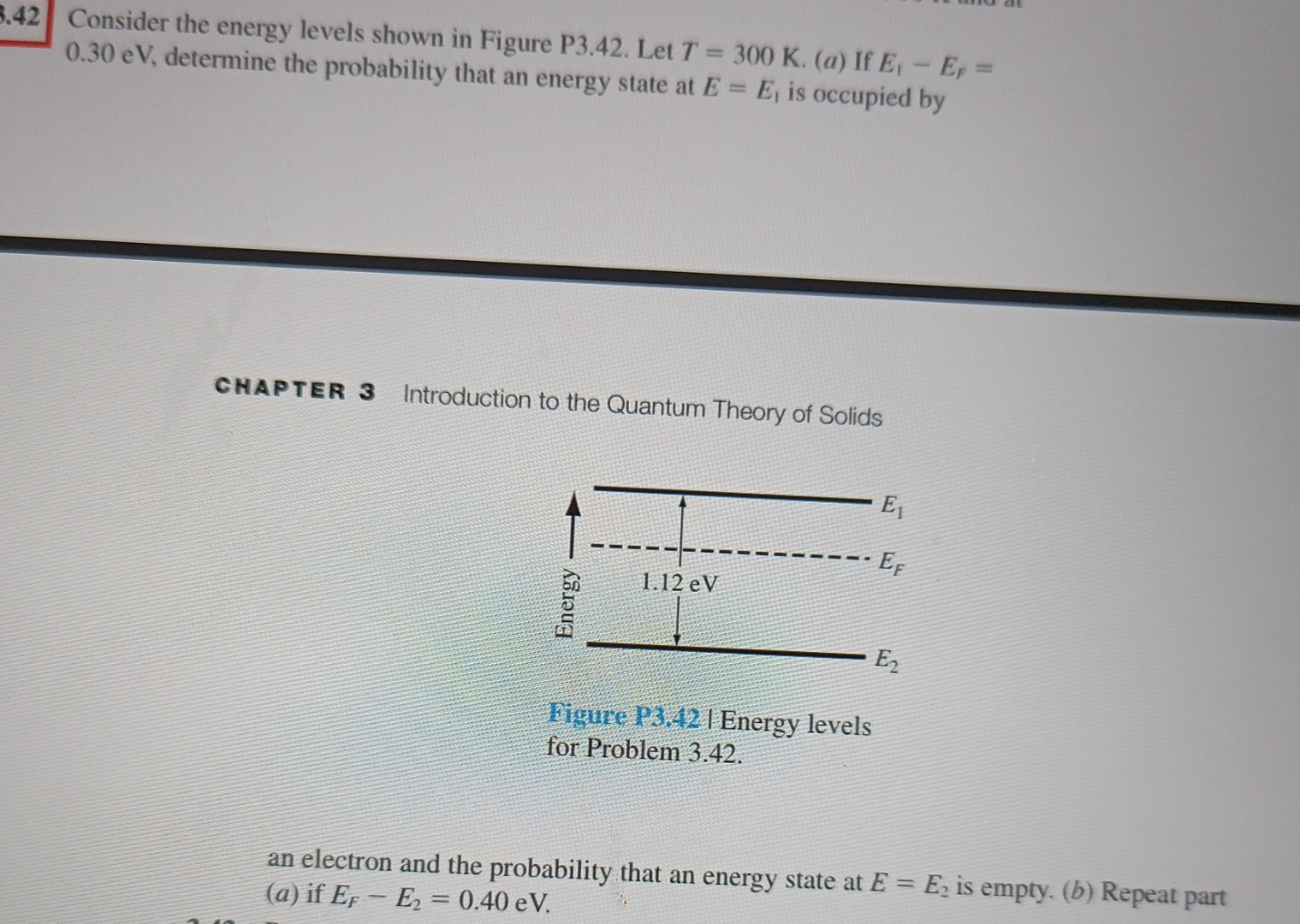 Solved 3.42 ﻿Consider the energy levels shown in Figure | Chegg.com