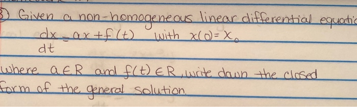 Solved 33 Given a non- homogeneous linear differential | Chegg.com