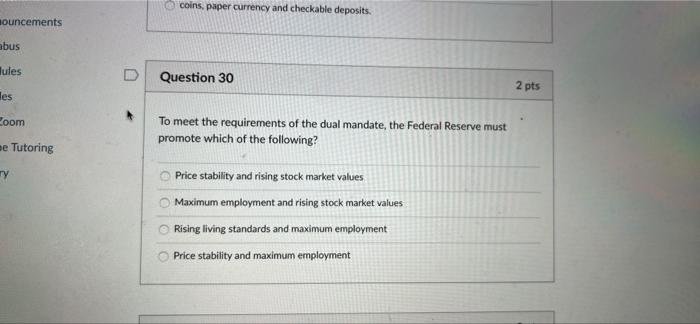 Solved D Question 35 2 pts How does the ON RRP facility | Chegg.com