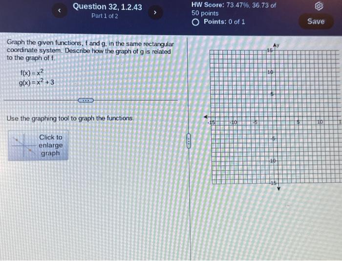 Solved Graph The Given Functions F And G In The Same 7019