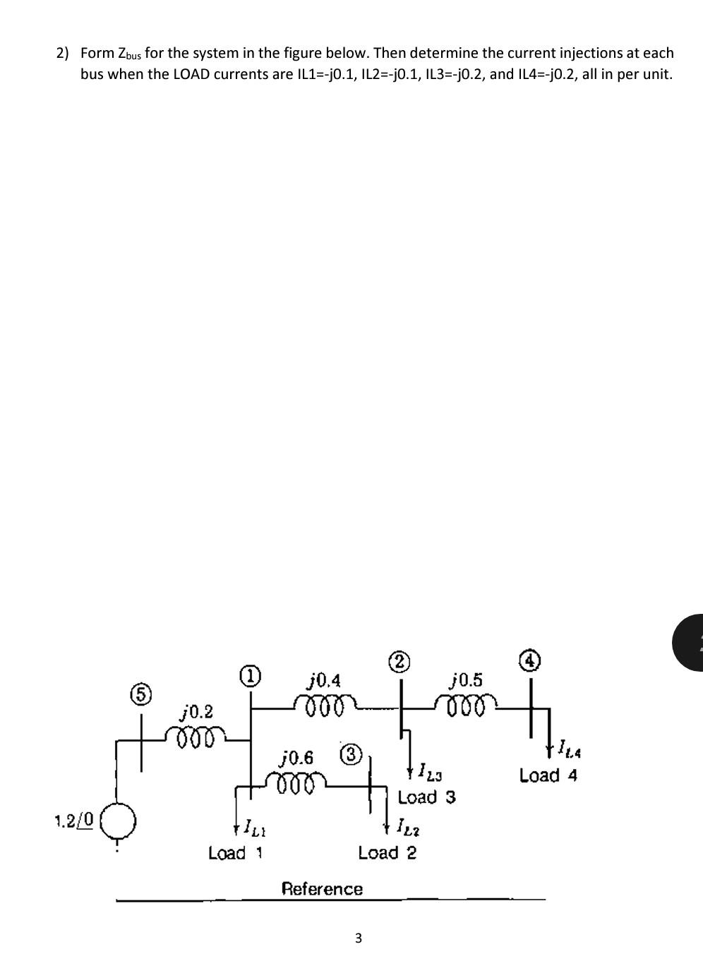 Solved 2) Form Zbus for the system in the figure below. Then | Chegg.com