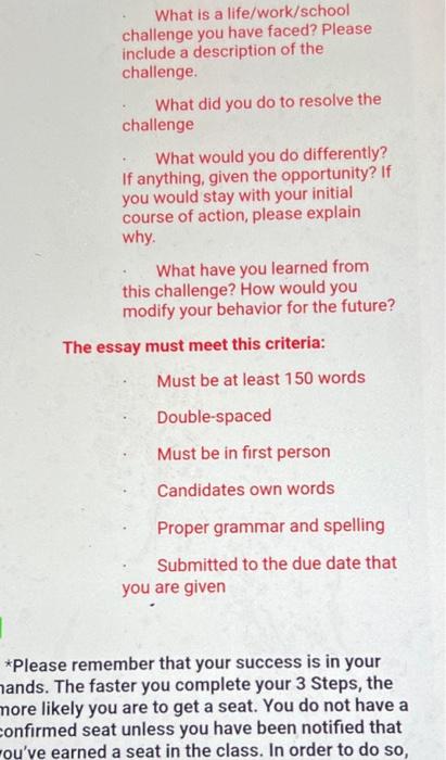 What is a life/work/school challenge you have faced? | Chegg.com