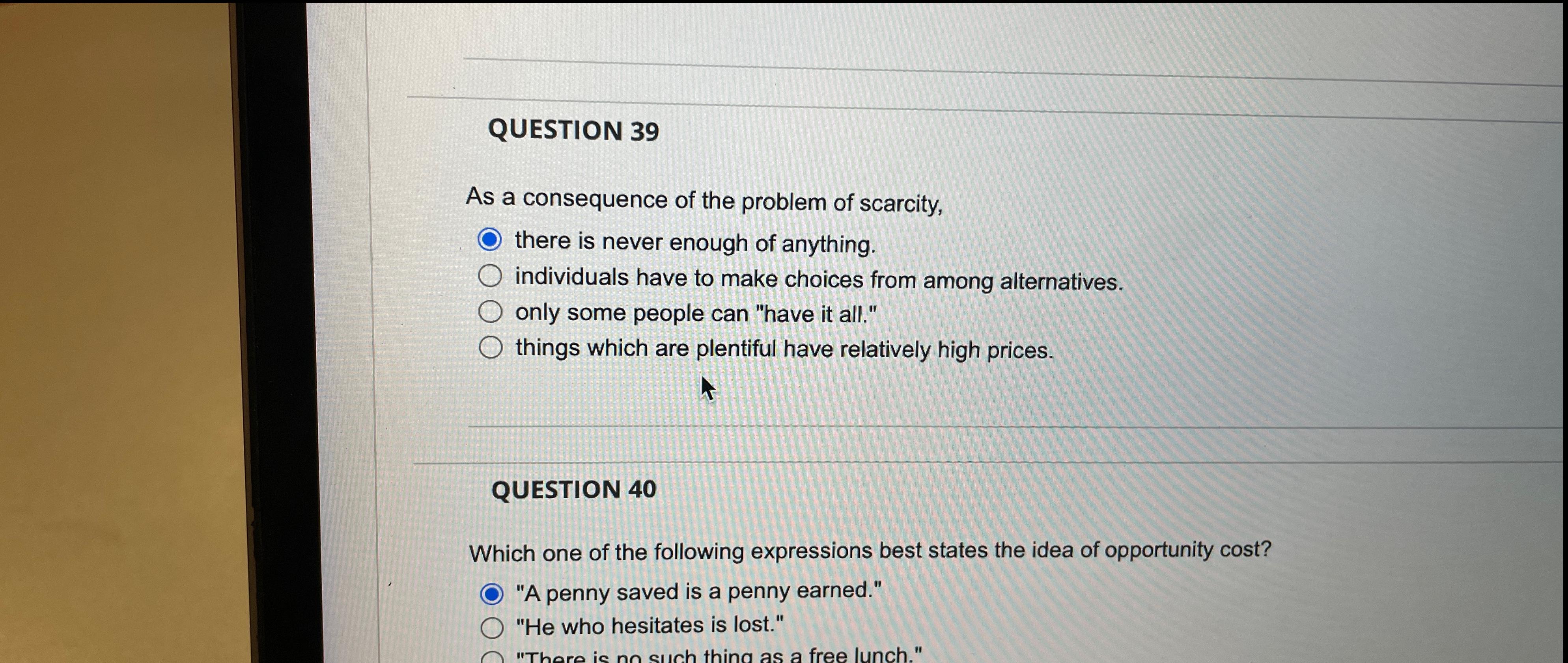 Solved QUESTION 39As a consequence of the problem of | Chegg.com