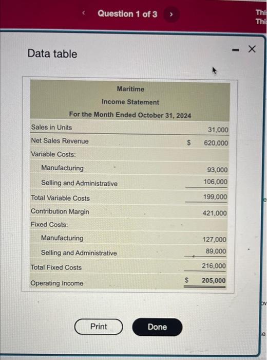 Solved Data tableMartime manutactures flotation vests in | Chegg.com