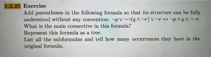 Solved I.25 Exercise Add parentheses in the following | Chegg.com