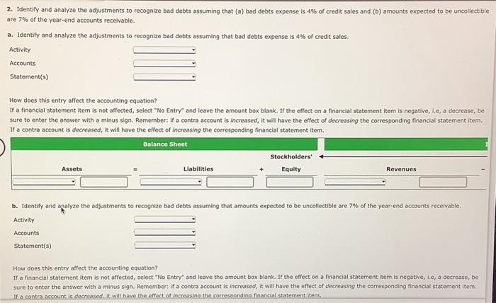 Solved Allowance Method for Accounting for Bad Debts At the | Chegg.com