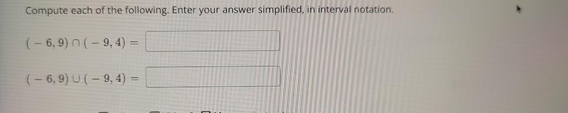 Solved Compute each of the following. Enter your answer | Chegg.com