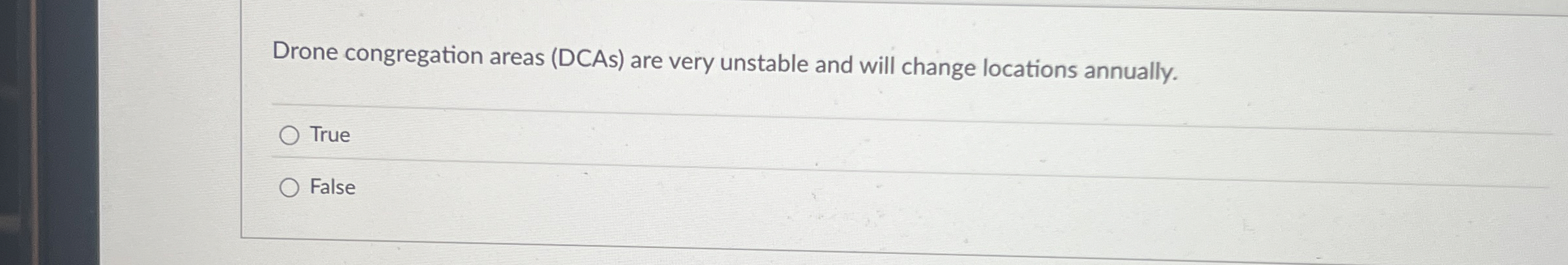 Solved Drone congregation areas (DCAs) ﻿are very unstable | Chegg.com