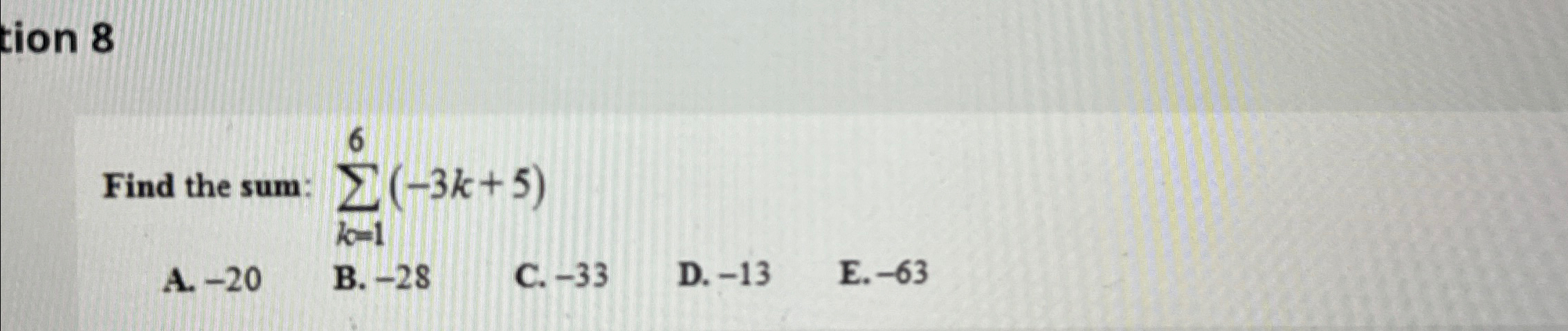 Solved tion 8Find the sum: | Chegg.com Solved tion 8Find the sum: | Chegg.com