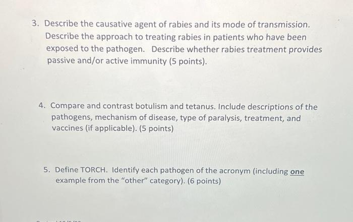 Solved Describe the causative agent of rabies and its mode | Chegg.com