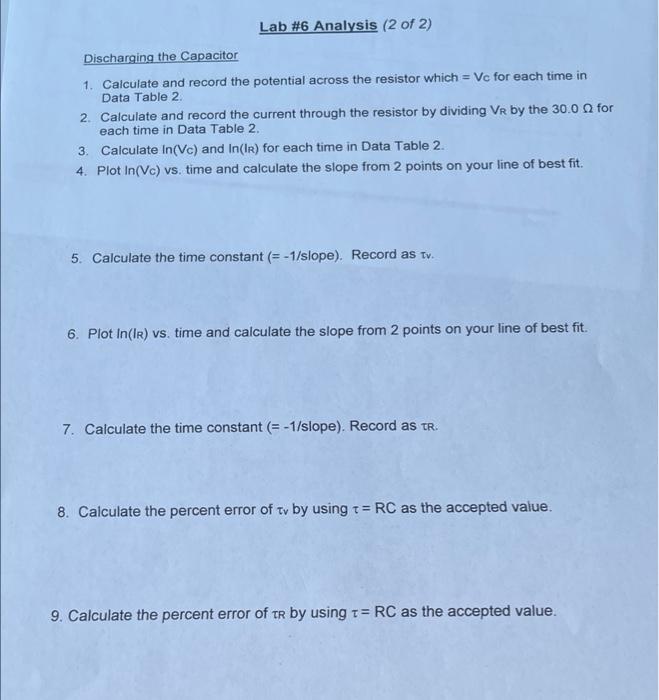 Solved use the "lab 6 datasheet table 2" to answer the | Chegg.com
