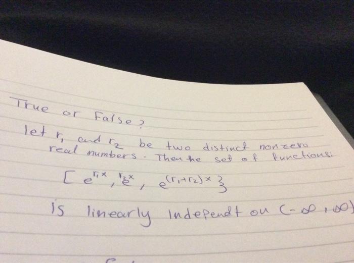 Solved True or False? let r and r2 real numbers be two two | Chegg.com