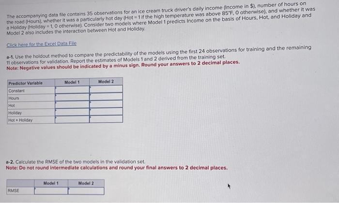 Solved The accompanying data file contains 35 observations | Chegg.com