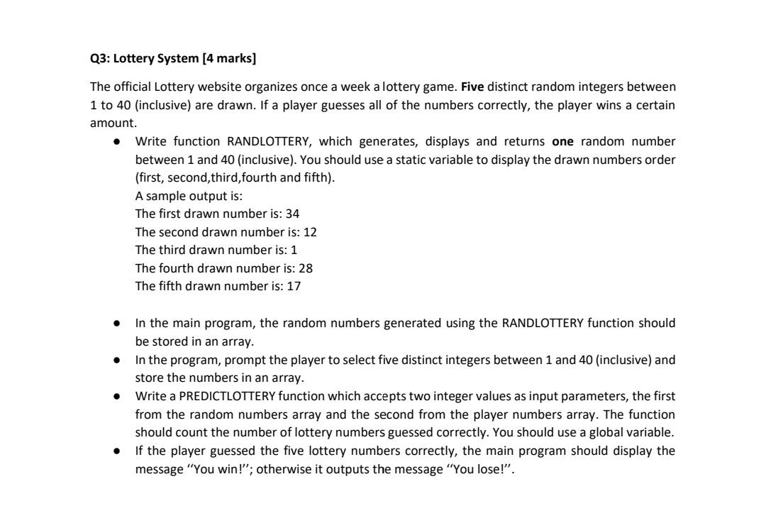Solved Solve It Using C Programming Make It As Simple As 