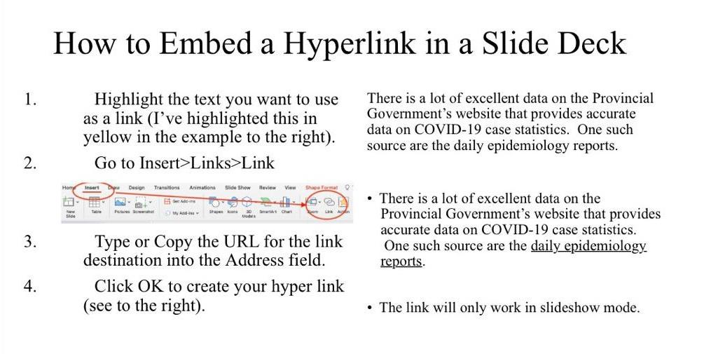 How to Embed a Hyperlink in a Slide Deck 1. Highlight | Chegg.com