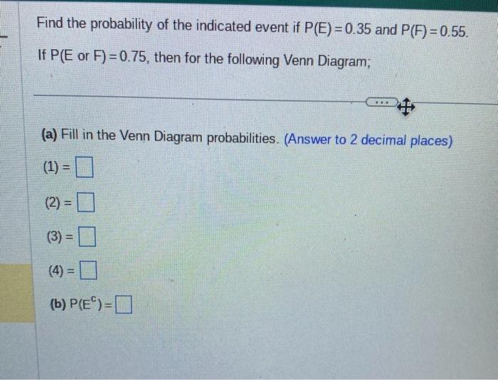 Find the probability of the indicated event if | Chegg.com
