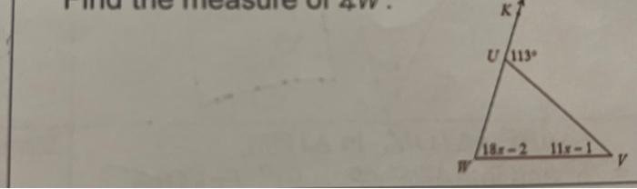 Solved find the measure of angle w | Chegg.com